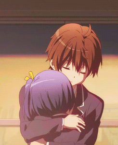 Câlin de tendresse ^^ (fond d'écran manga)